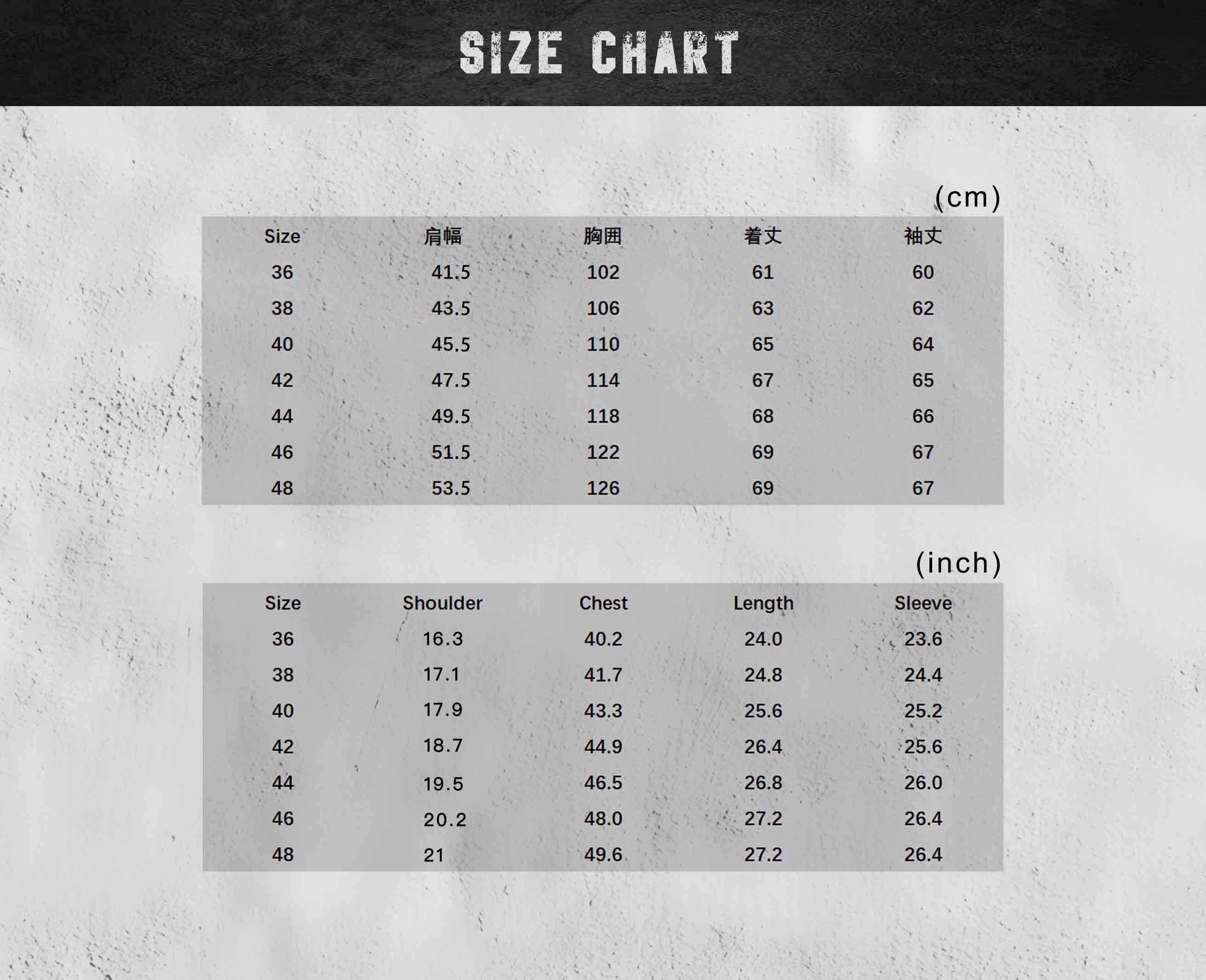 5size chart - DOUBLE HELIX