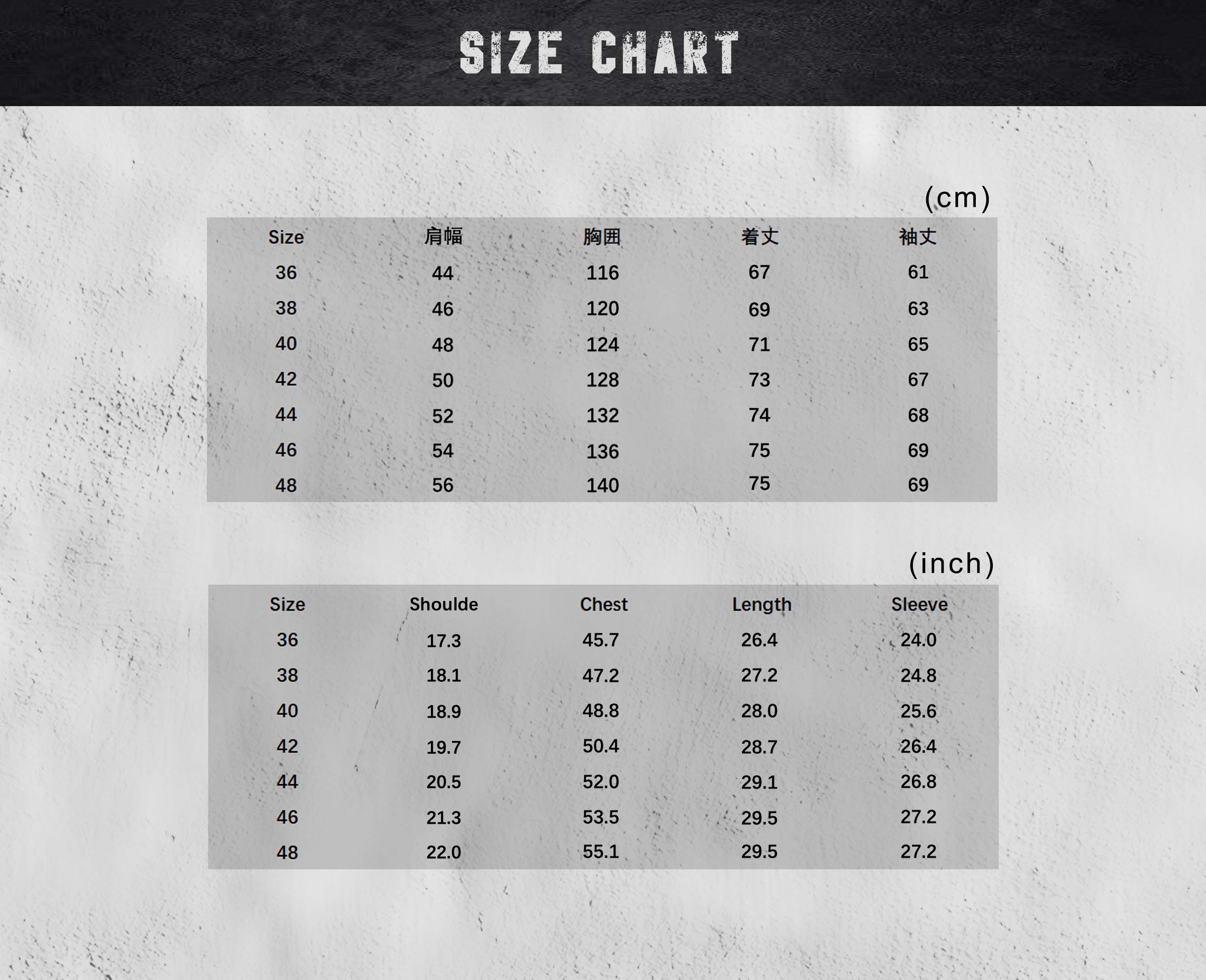 5size chart - DOUBLE HELIX