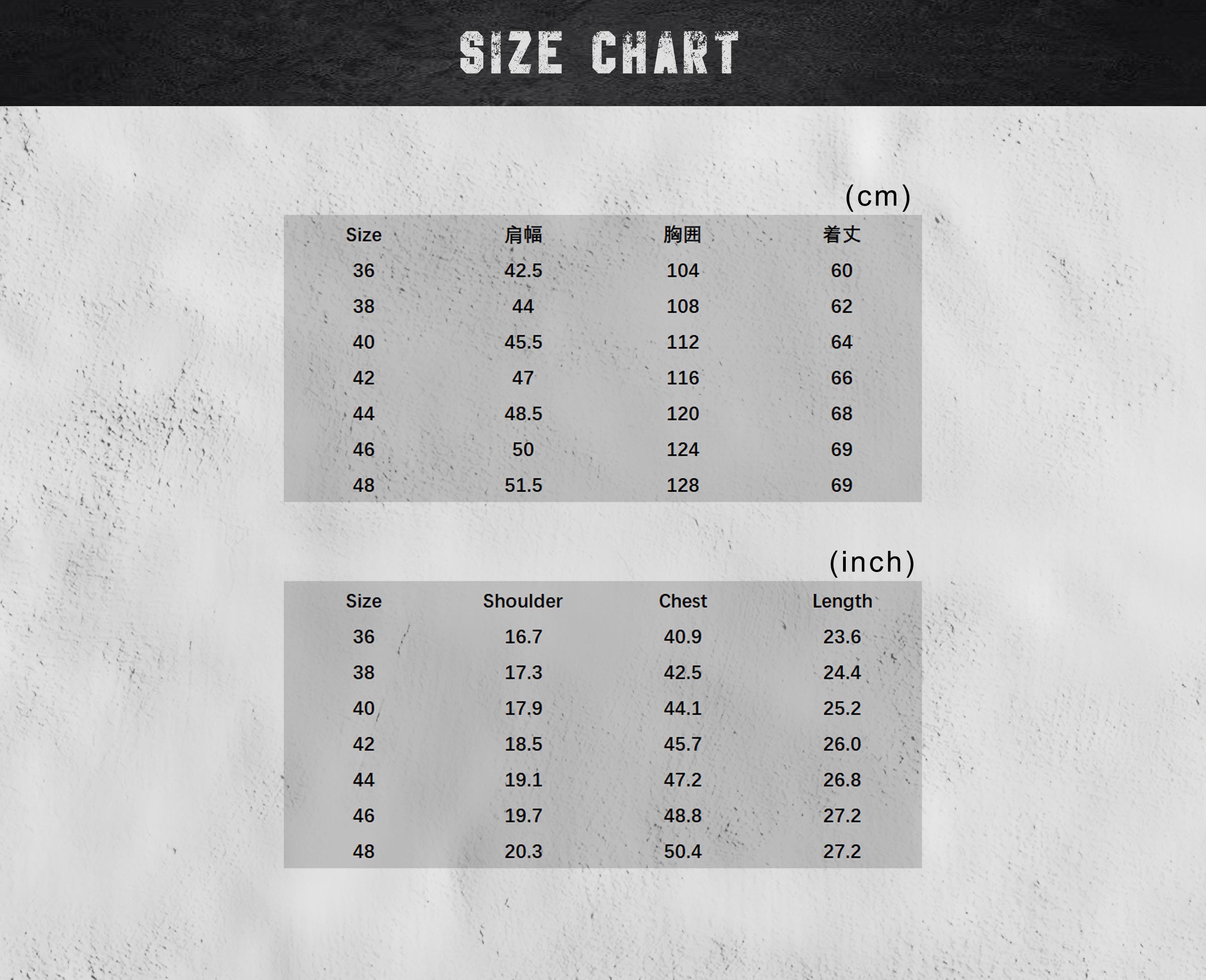 5size chart - DOUBLE HELIX