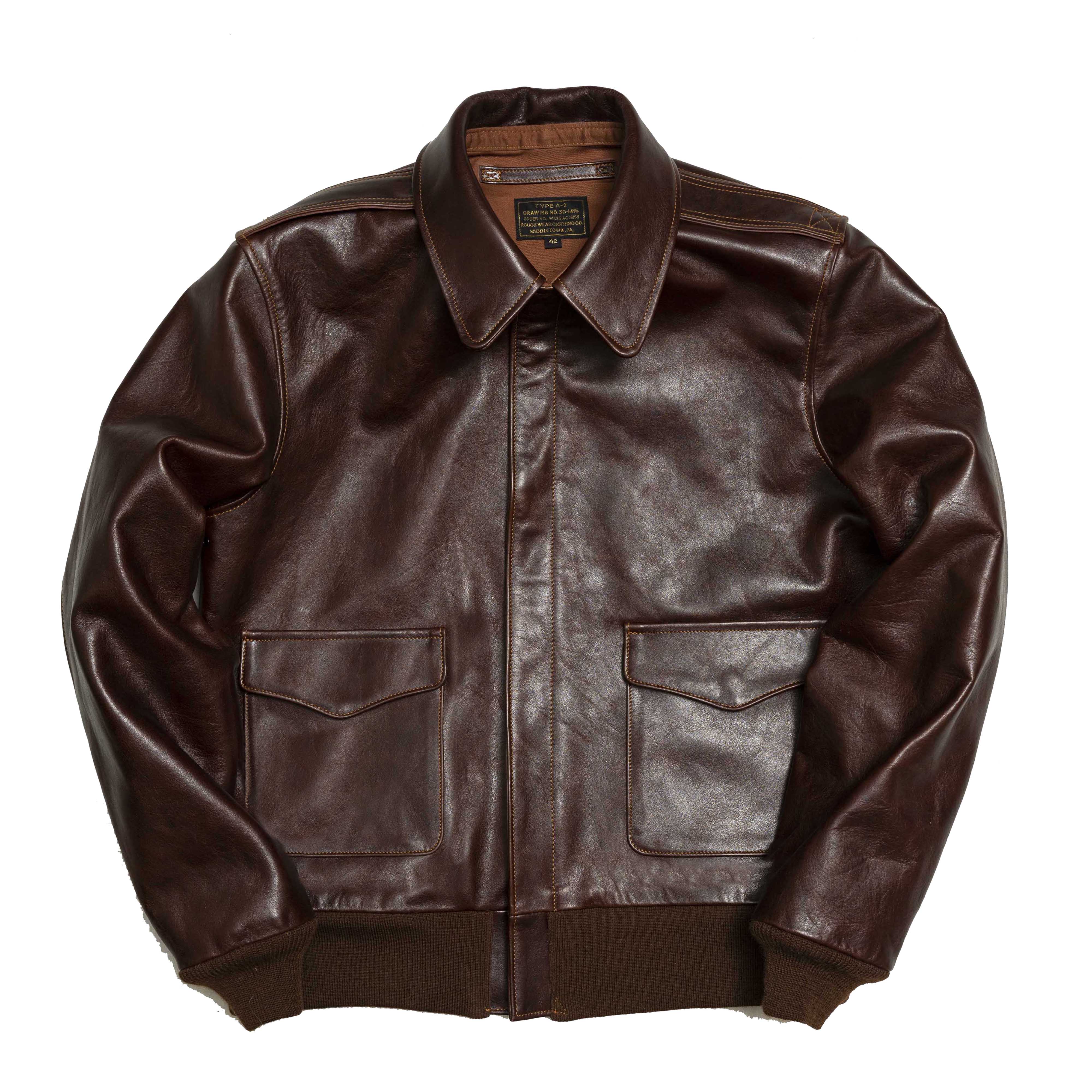 Type A-2 Flight Jacket Chocolate - DOUBLE HELIX